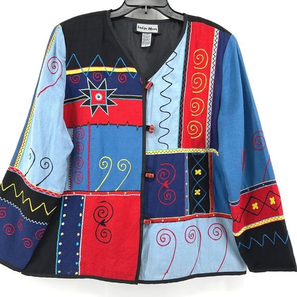 indigo moon | Jackets & Coats | Indigo Moon Art To Wear Jacket Large ...